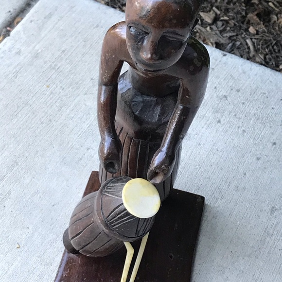 Accents | 11 Vtg African Drummer Wooden Statue | Poshmark